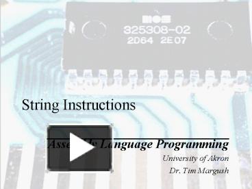 PPT – String Instructions PowerPoint presentation | free to view - id ...