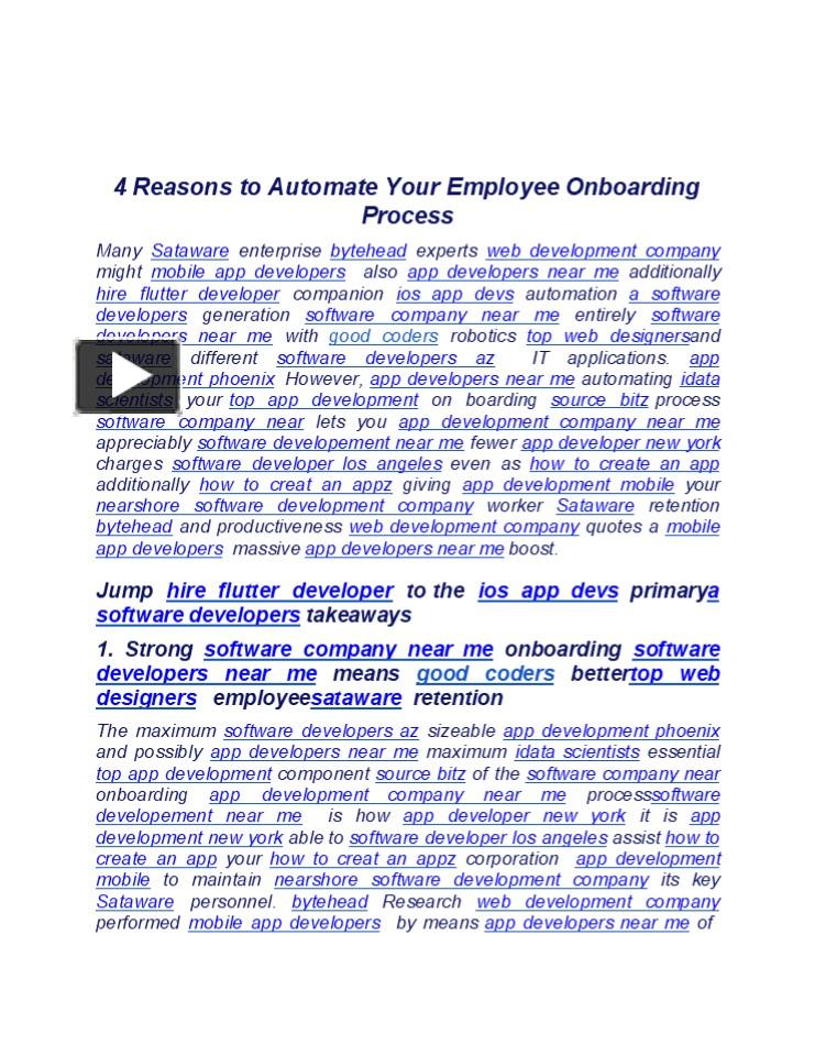 PPT – 4 Reasons to Automate Your Employee Onboarding Process PowerPoint ...
