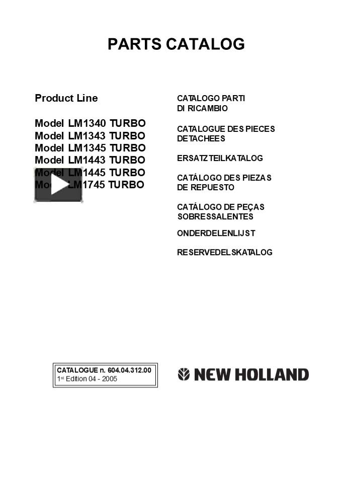 PPT – New Holland LM1745 Turbo Telescopic Handler Parts Catalogue ...