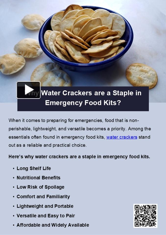 PPT – Why Water Crackers are a Staple in Emergency Food Kits ...