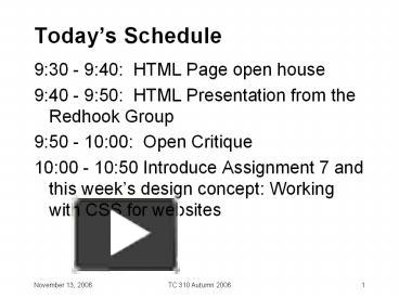 Todays Schedule presentation | free to download