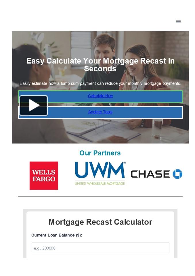 PPT – Easy Calculate Your Mortgage Recast in Seconds PowerPoint ...