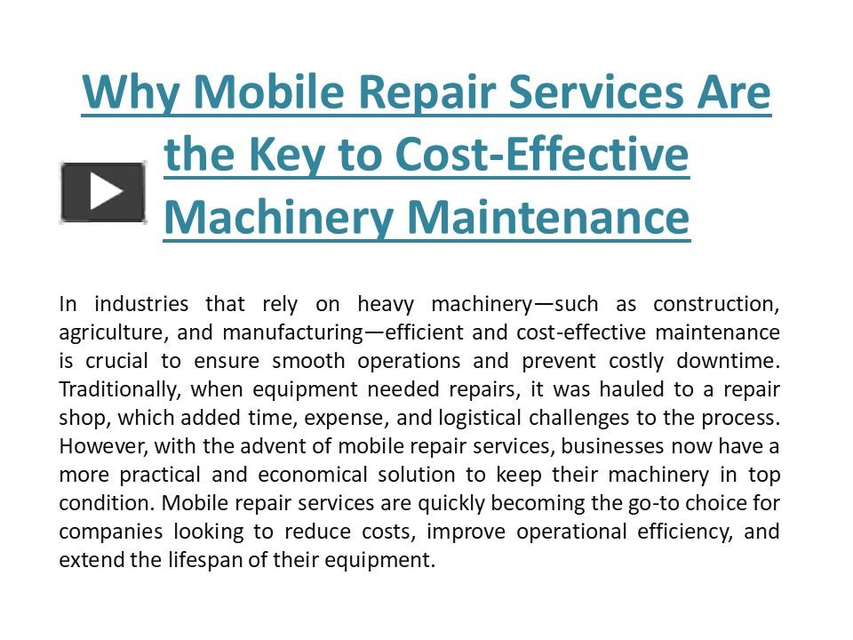 PPT – Why Mobile Repair Services Are the Key to Cost-Effective ...