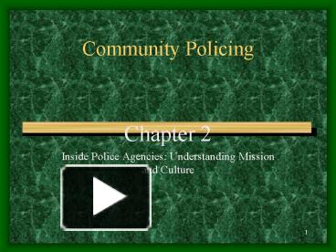 Community Policing presentation | free to view