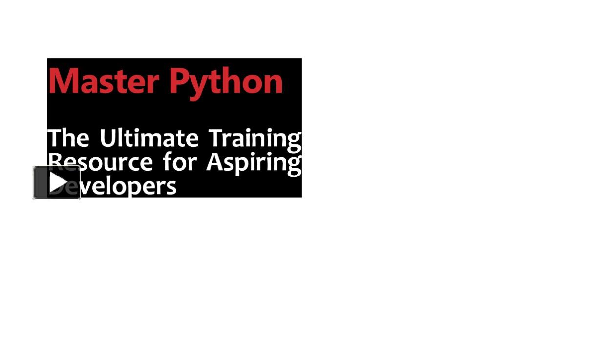 PPT – Master Python (1) PowerPoint presentation | free to download - id ...