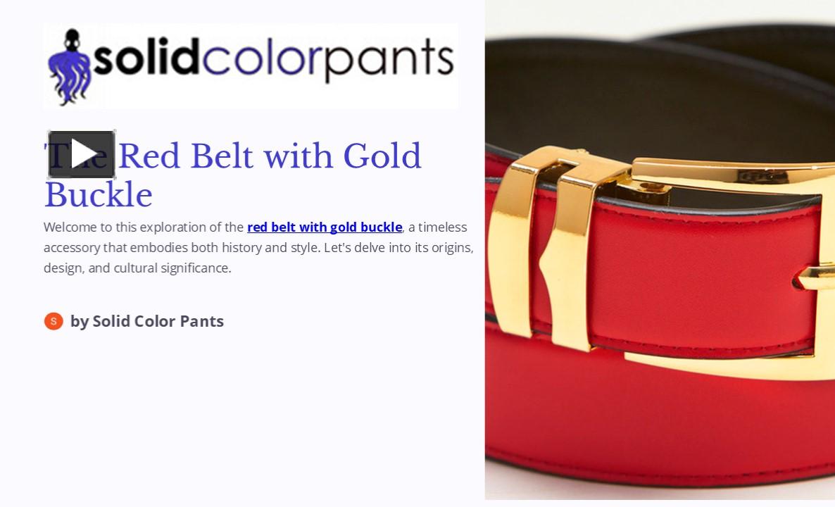 PPT – The-Red-Belt-with-Gold-Buckle (1) PowerPoint presentation | free ...