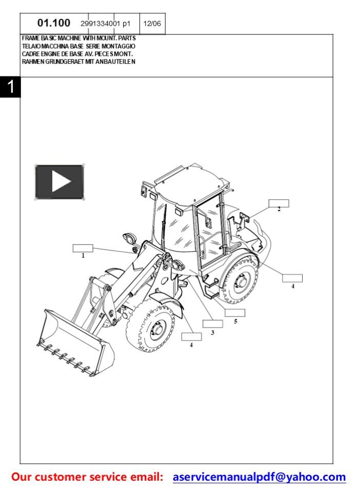 PPT – New Holland W80TC Compact Wheel Loader Parts Catalogue Manual ...
