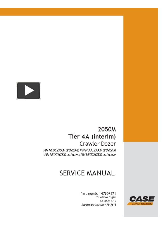 PPT – CASE 2050M Tier 4A (interim) Crawler Dozer Service Repair Manual ...