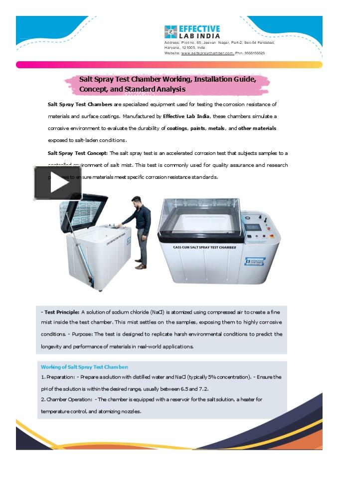 PPT – Working Principle of a Salt Spray Test Machine PowerPoint ...