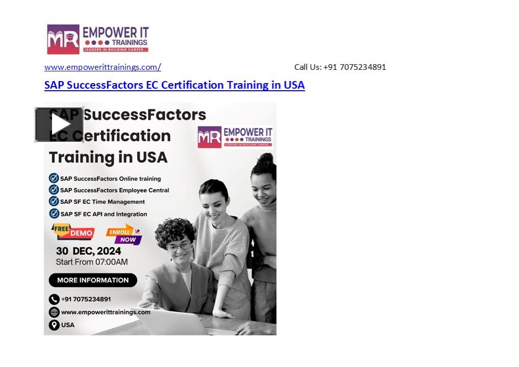 PPT – SAP SuccessFactors EC Certification Training in USA PowerPoint ...