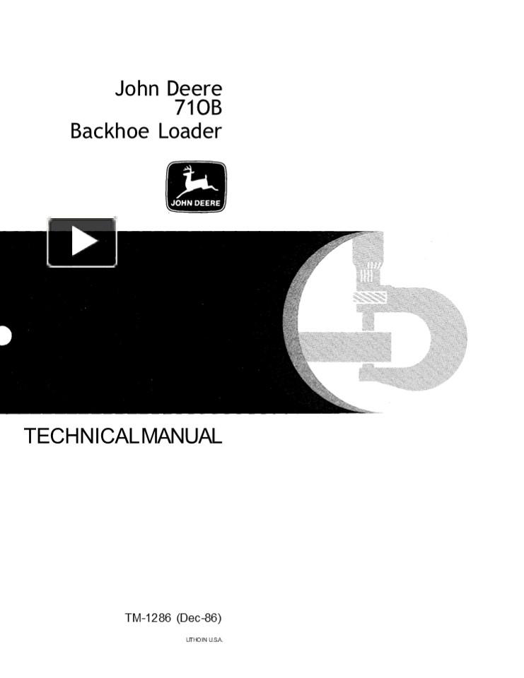 PPT – JOHN DEERE 710B BACKHOE LOADER Service Repair Manual Instant ...