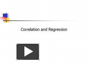 Correlation and Regression presentation | free to download