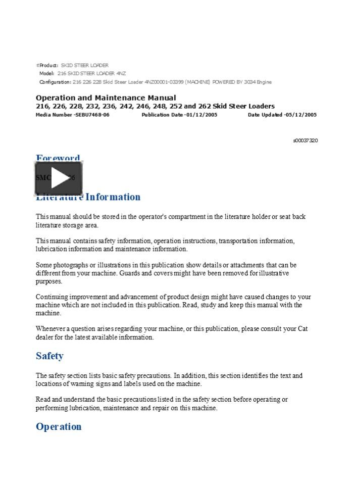 PPT – Caterpillar CAT 216 SKID STEER LOADER (4NZ00001-03399) Operation ...