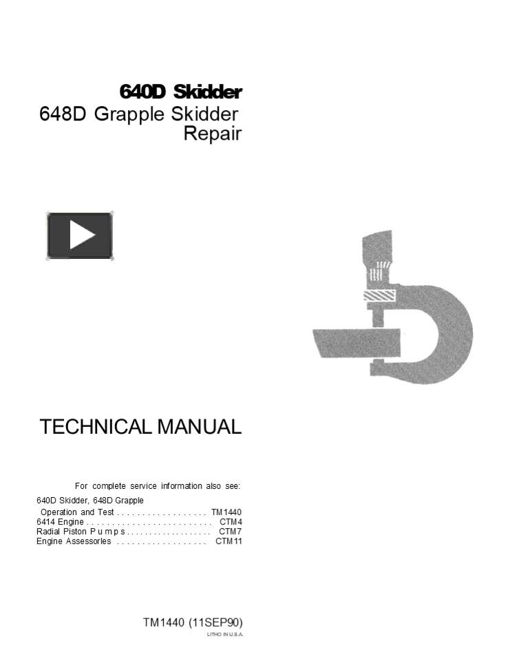 PPT – John Deere 648D Grapple Skidder Service Repair Manual Instant ...