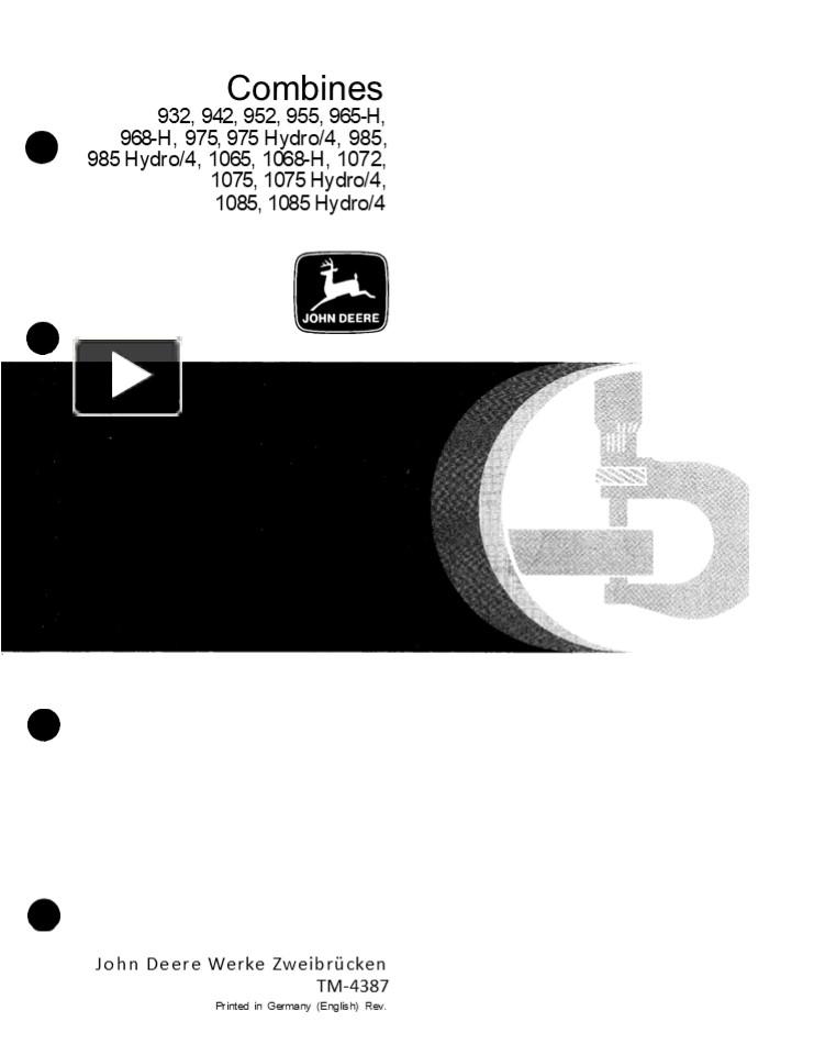 PPT – John Deere 952 Combines Service Repair Manual Instant Download ...