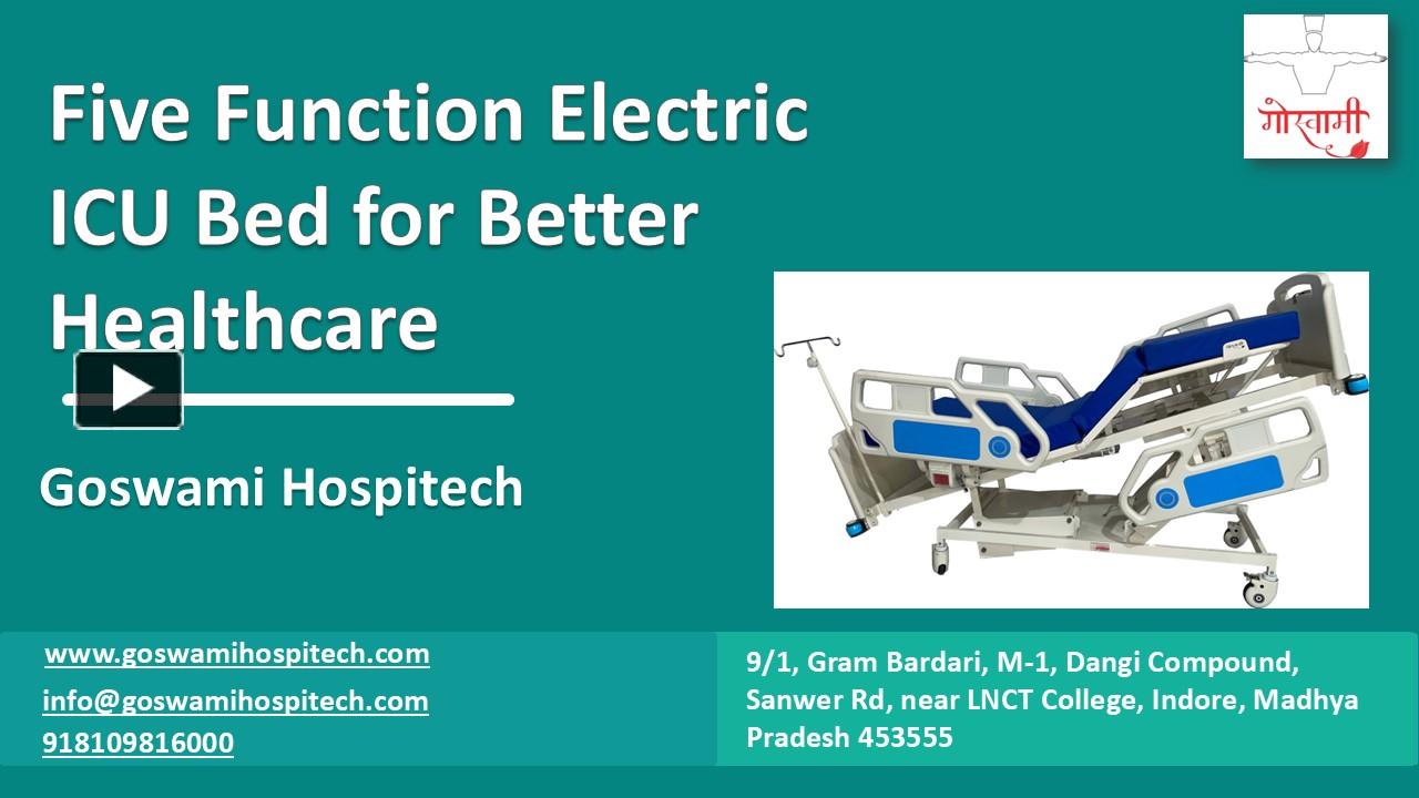 PPT – Five Function Electric ICU Bed by Goswami Hospitech PowerPoint ...