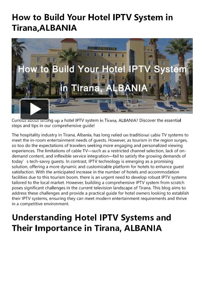 PPT – How to Build Your Hotel IPTV System in Tirana，ALBANIA PowerPoint ...
