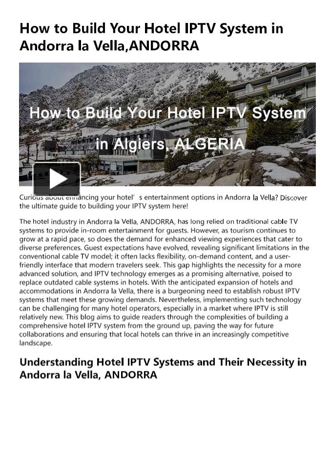 PPT – How to Build Your Hotel IPTV System in Andorra la Vella，ANDORRA ...