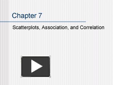 PPT – Scatterplots, Association, and Correlation PowerPoint ...
