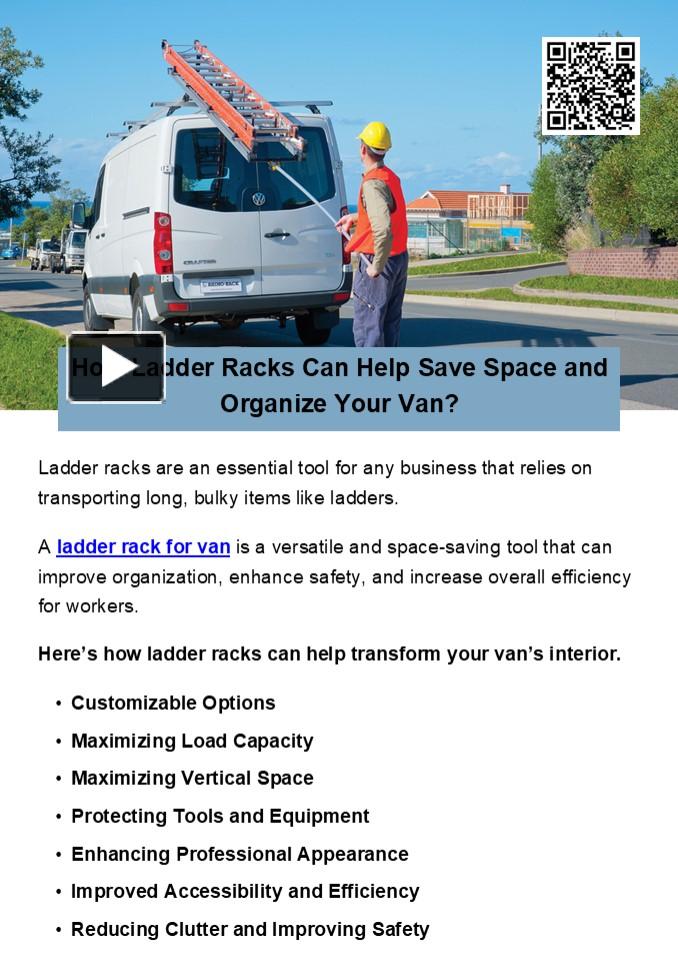 PPT – How Ladder Racks Can Help Save Space and Organize Your Van ...