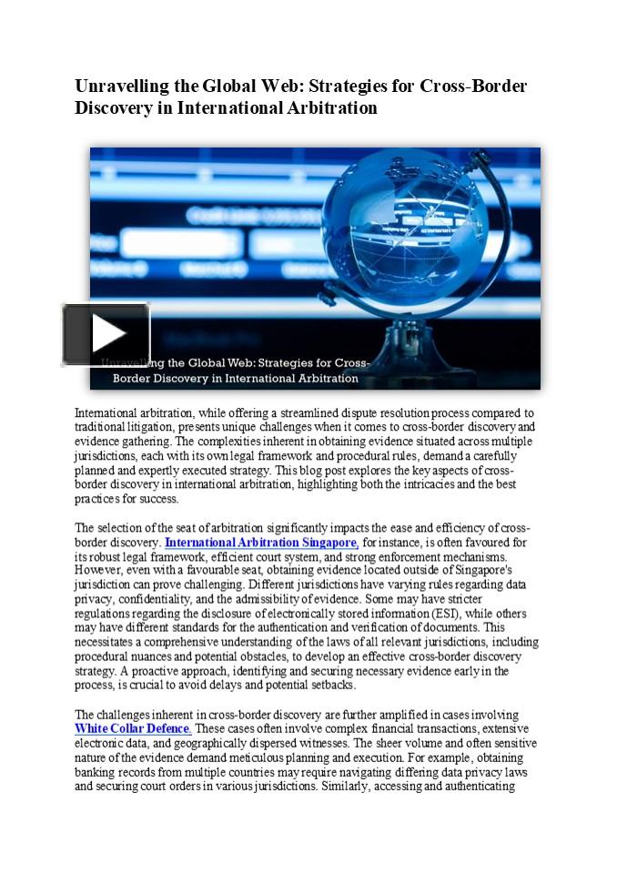 Unravelling the Global Web: Strategies for Cross-Border Discovery in ...