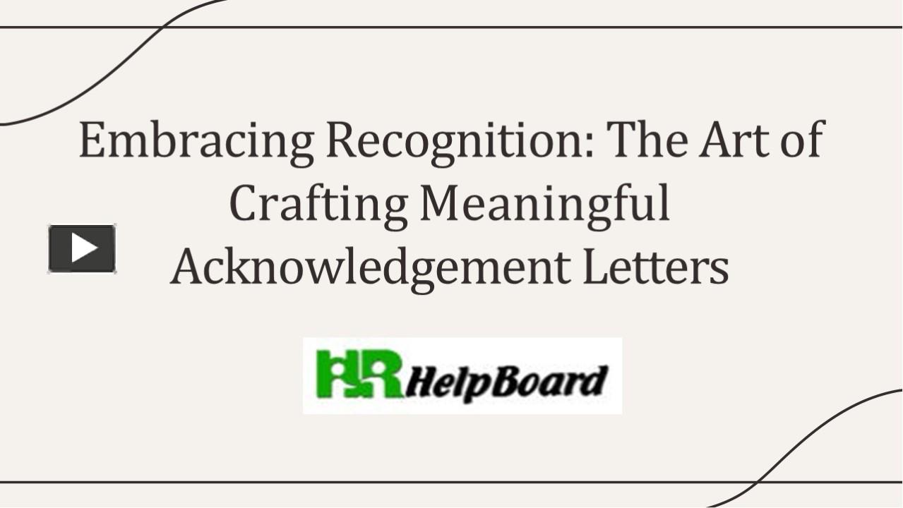 PPT – Example of acknowledgement letter PowerPoint presentation | free ...