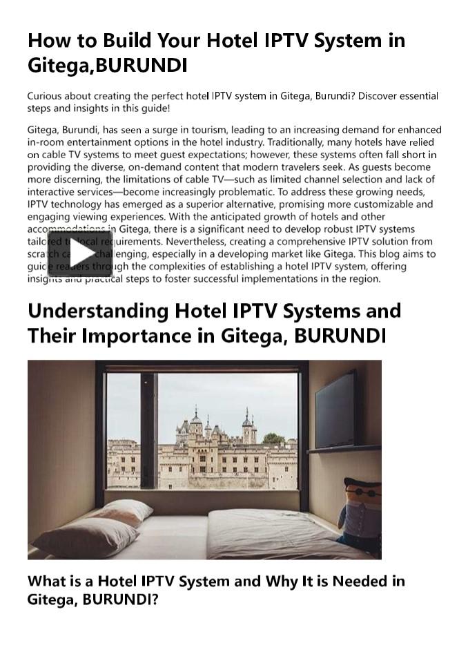 PPT – How to Build Your Hotel IPTV System in Gitega，BURUNDI PowerPoint ...