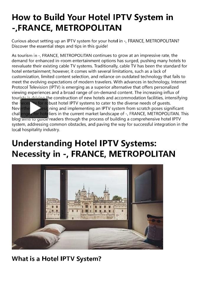 PPT – How to Build Your Hotel IPTV System in -，FRANCE, METROPOLITAN ...