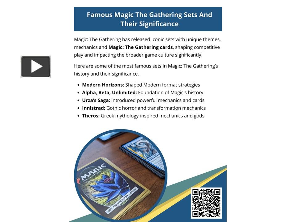 PPT – Famous Magic The Gathering Sets And Their Significance PowerPoint ...