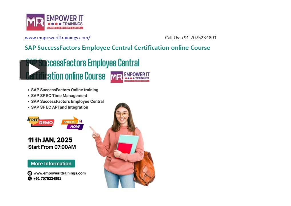 SAP SuccessFactors Employee Central Certification online Course ...