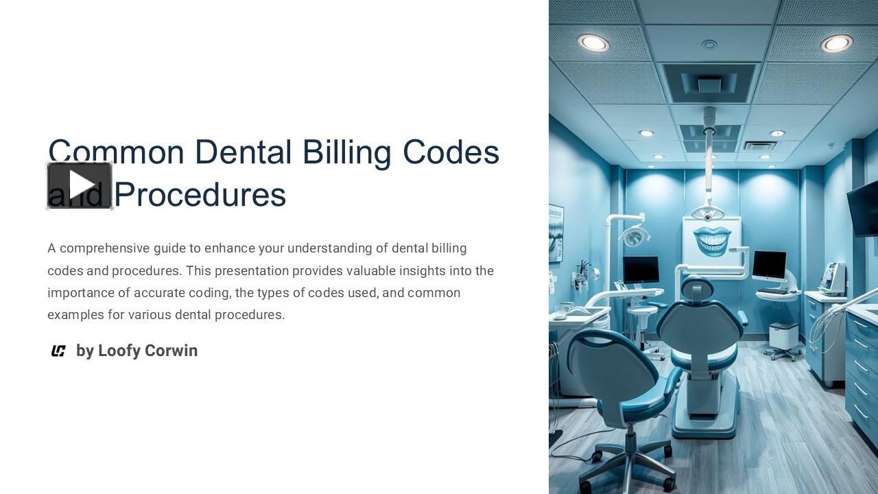 Common dental billing codes presentation | free to download