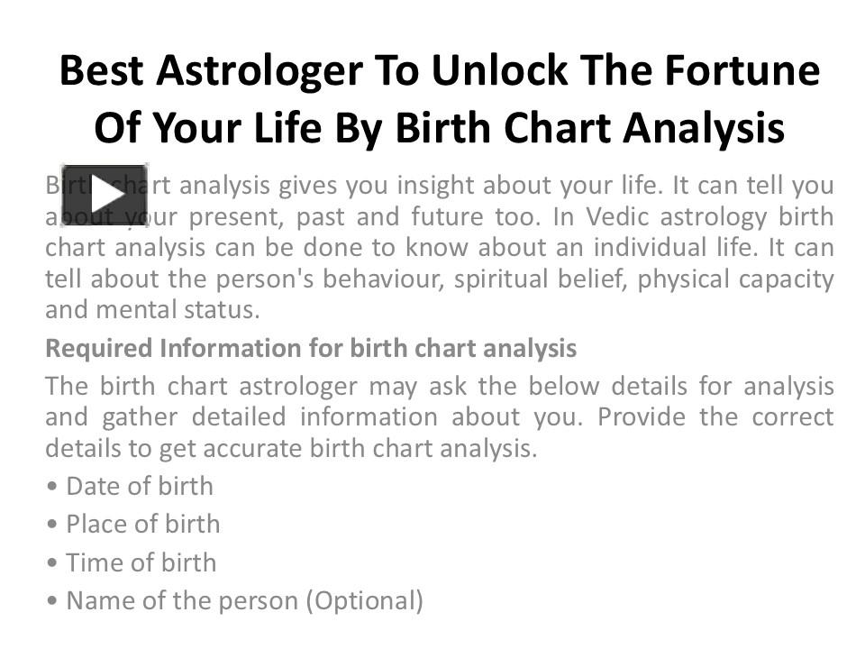 Best Astrologer To Unlock The Fortune Of Your Life By Birth Chart ...
