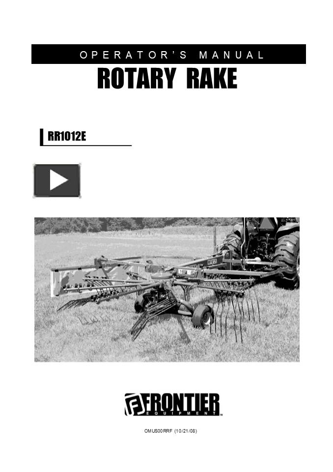 PPT – John Deere Frontier RR1012E Rotary Rake Operator’s Manual Instant ...