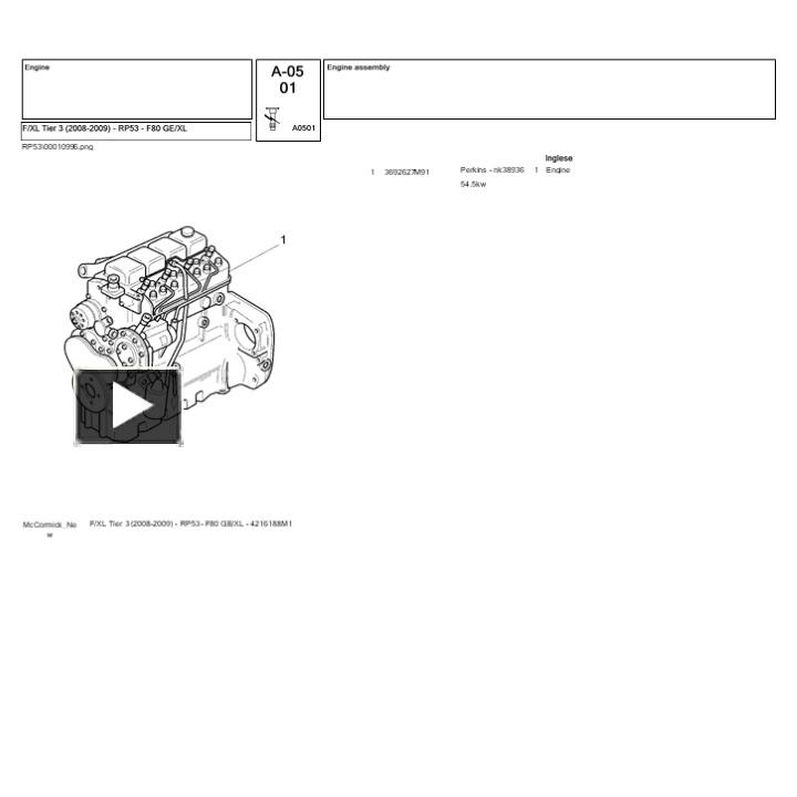 McCormick FXL Tier 3 (2008-2009) - RP53 - F80 GEXL Tractor Parts ...