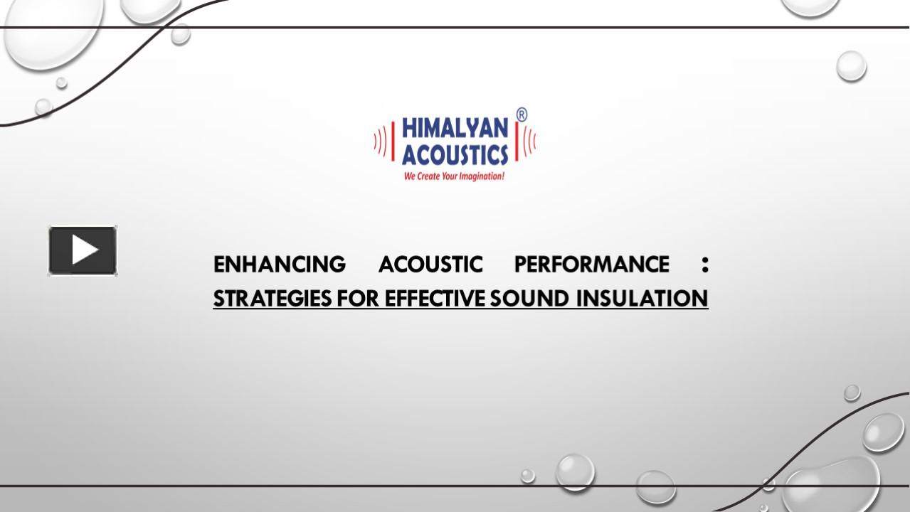 PPT – Enhancing Acoustic Performance : Strategies for Effective Sound ...