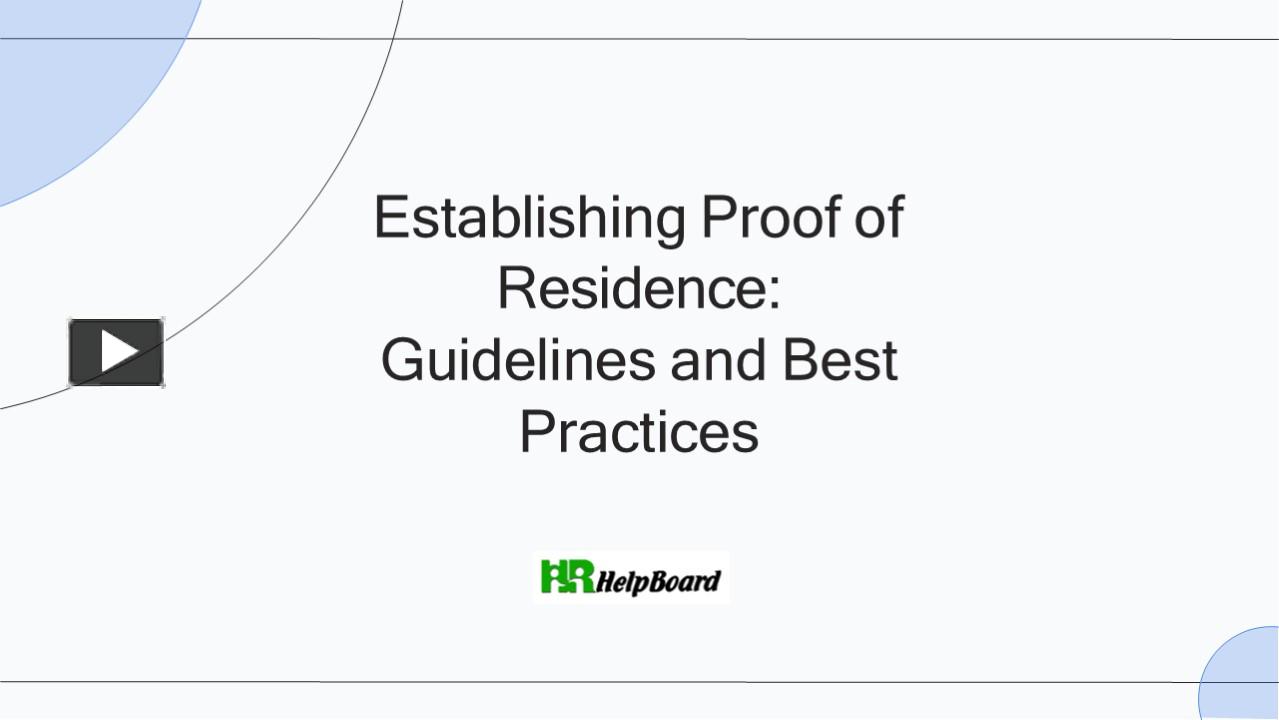 PPT – Proof of Residency PowerPoint presentation | free to download ...