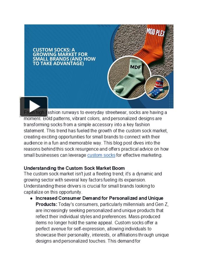 PPT – Custom Socks: A Growing Market for Small Brands (and How to Take ...