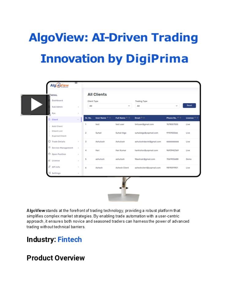 PPT – Why DigiPrima’s AlgoView Is a Game-Changer in Trading? PowerPoint ...