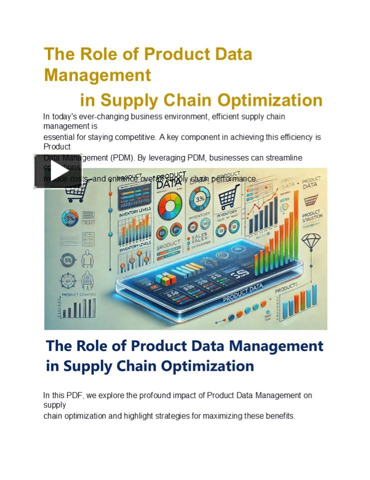 The Role of Product Data Management in Supply Chain Optimization ...