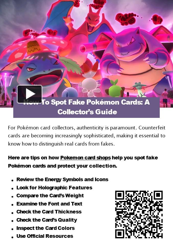 How To Spot Fake Pokémon Cards: A Collector’s Guide presentation | free ...