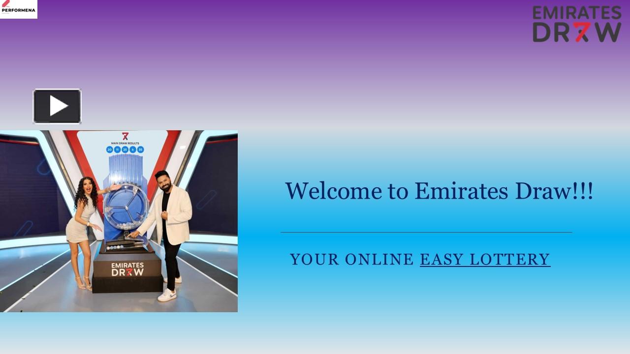 PPT – Emirates Draw PPT 12 PowerPoint presentation | free to download ...