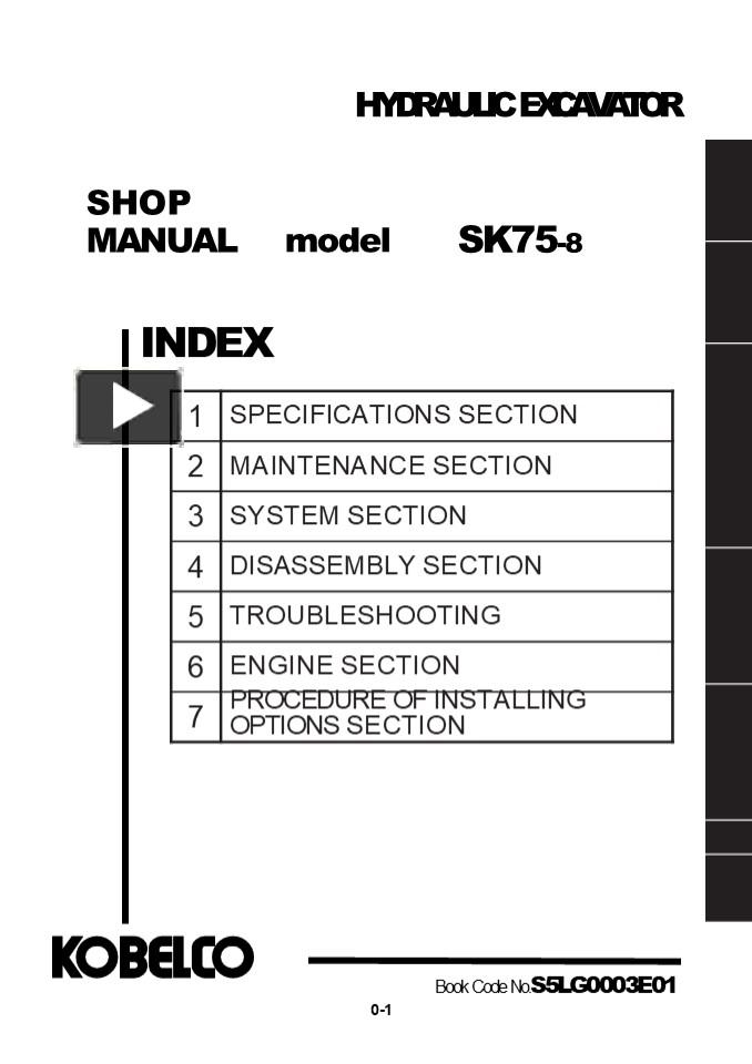 PPT – Kobelco SK75-8 HYDRAULIC EXCAVATOR Service Repair Manual Instant ...