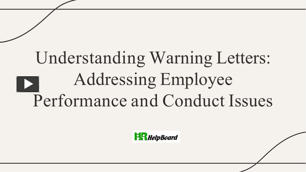 PPT – Employee Warning Letter, Warning Letter PowerPoint presentation ...