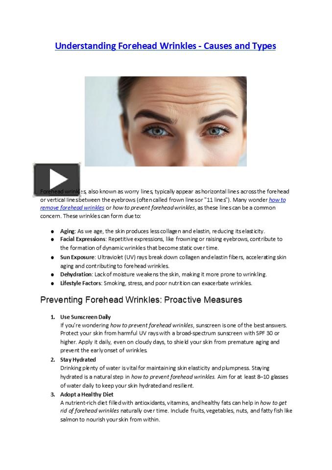 PPT – Understanding Forehead Wrinkles - Causes and Types PowerPoint ...