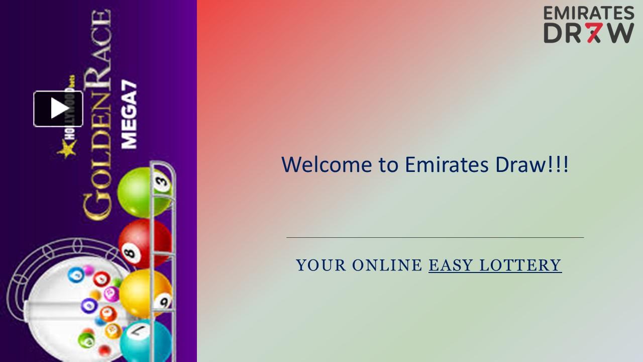 Emirates Draw 13 presentation | free to download