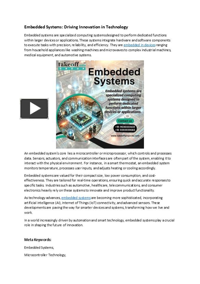Embedded Systems: Driving Innovation in Technology presentation | free ...