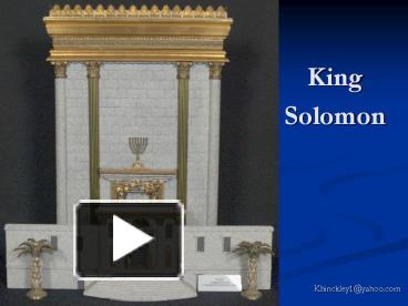 King Solomon presentation | free to download