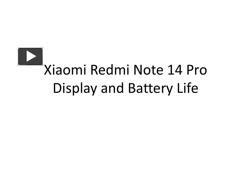 Xiaomi Redmi Note 14 Pro Display and Battery Life presentation | free ...