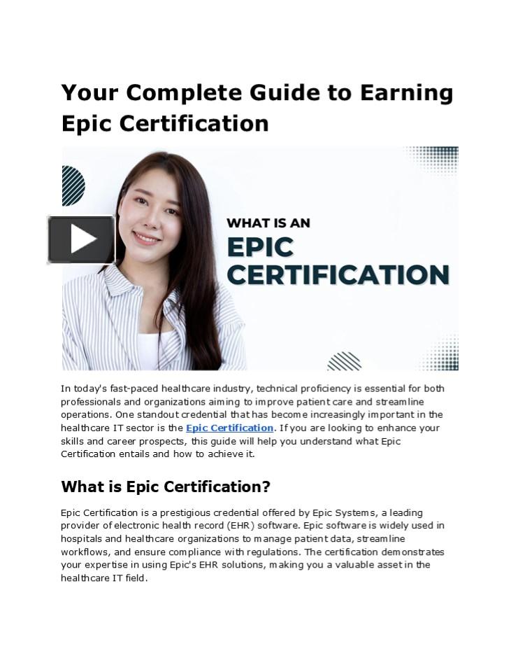 PPT – Master Epic Certification: Your Path to Success PowerPoint ...