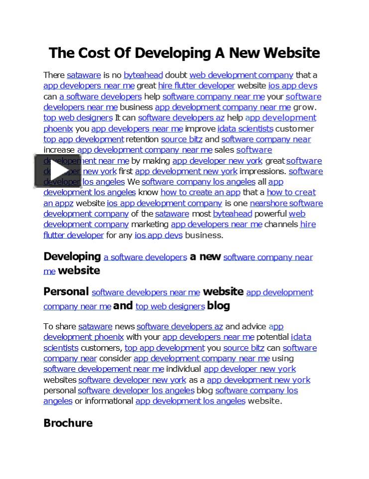 PPT – The Cost Of Developing A New Website PowerPoint presentation ...
